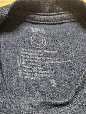 NIRVANA | Tops | Nirvana Classic Smiley Face Graphic Band Tee Heather ...